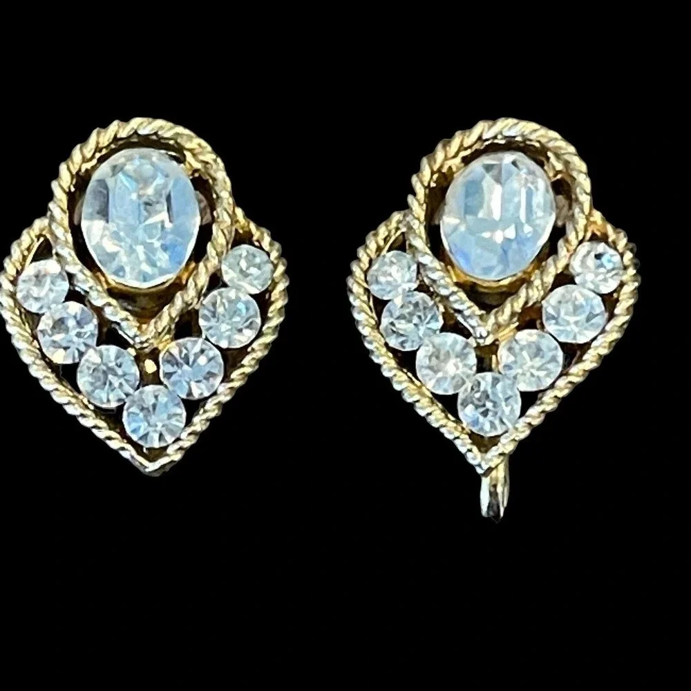 Trifari | Jewelry | Vtg Rare Crown Trifari Clear Rhinestone Crystal ...